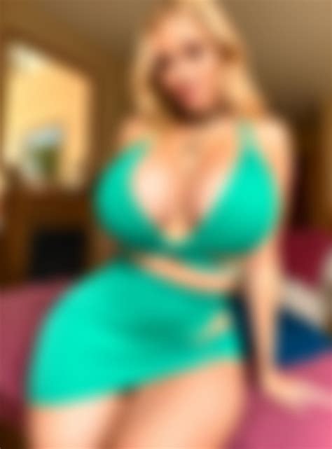 Sexy Blonde Girl In Hot Green Dress And Big Boobs By Creativision1 On