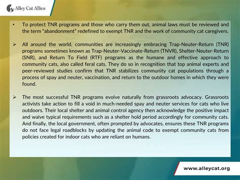 Ppt Trap Neuter Return Tnr Is Not Abandonment And Local Laws Must