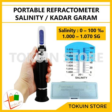 Refraktometer Salinitas Salinity Refractometer Alat Ukur Kadar Garam Air Laut Akuarium Lazada