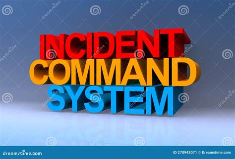 Incident Command System On Blue Stock Illustration Illustration Of