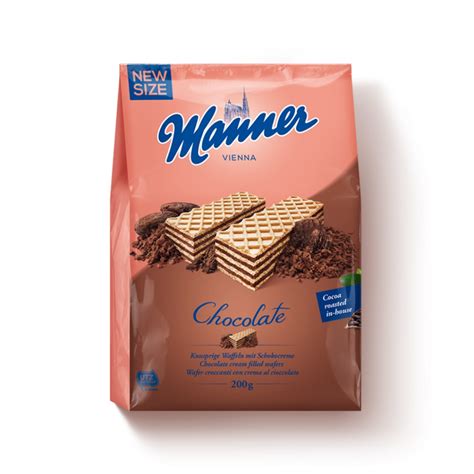 Manner Chocolate Cream Wafers European Foods — Gourmet World Foods