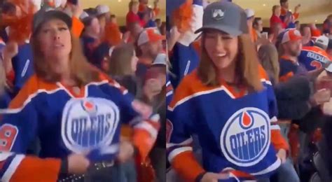 Video Female Edmonton Oilers Fan Who Broke The Internet By Flashing The Crowd Finally Reveals