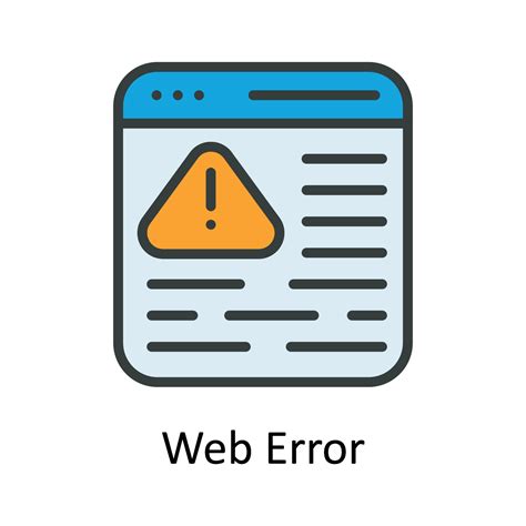 Web Error Vector Fill Outline Icon Design Illustration Seo And Web Symbol On White Background