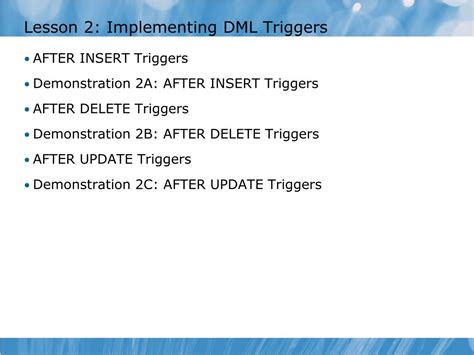 Ppt Module 15 Responding To Data Manipulation Via Triggers Powerpoint