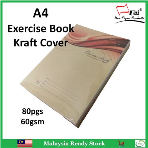 Exercise Book A4 80pgs Kraft Cover Buku Nota Buku Tulis Shopee Malaysia