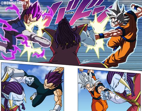 Goku Mui And Vegeta Ue Vs Gas Dbs Manga 84 By Monig02 On Deviantart