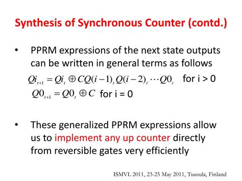 Ppt Synthesis Of Reversible Synchronous Counters Powerpoint