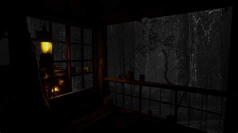 비오는 숲 옆에서 장작 부딪히는 소리가 들리는 아늑한 다락방 침실에서 잠을 자다 🌧️ Youtube