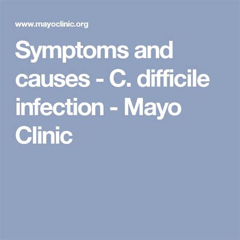Symptoms And Causes Of C Difficile Infection