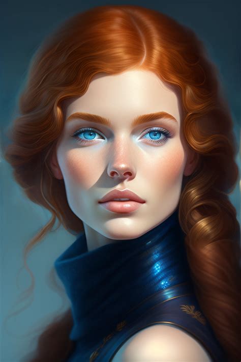 Lexica A Highly Detailed Illustration Of Ginger Haired Young Lady