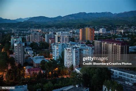 Residential And Commercial Buildings Stand In Dushanbe High Res Stock