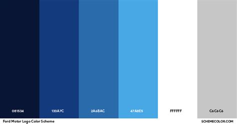 Ford Motor Logo Colors Brands And Logos SchemeColor Com