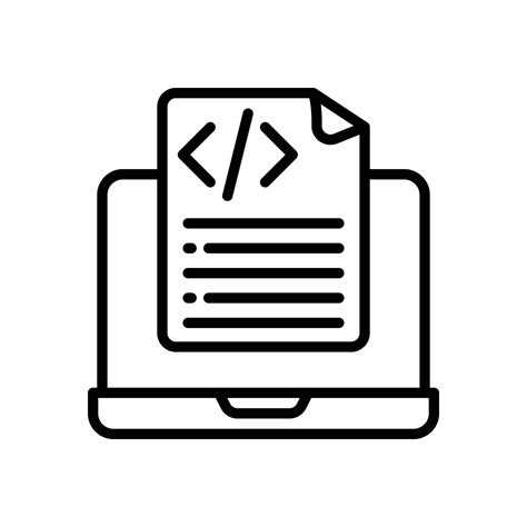 Coding Script Line Icon 55107125 Vector Art At Vecteezy