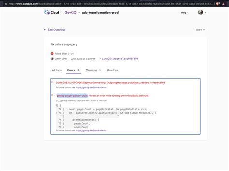 Gatsby Plugin Gatsby Cloud Plugin Throwing Error In Gatsby Cloud