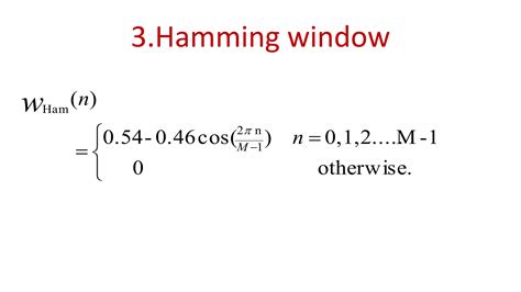 Fir Filter Design Using Windows Pptx