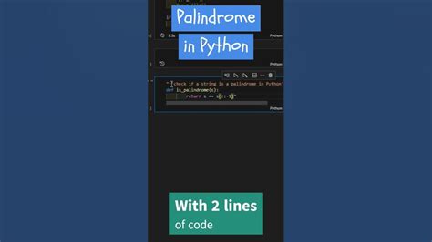 Check If A String Is A Palindrome In Python Python Coding Palindrome