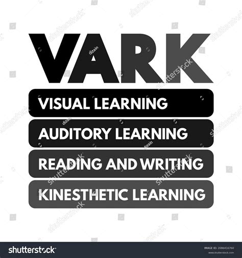 Vark Learning Styles Model Designed Help Stock Vector Royalty Free