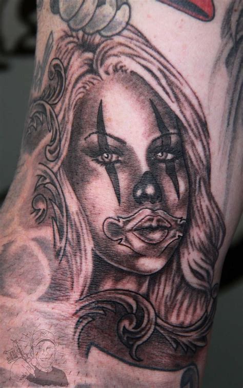 Gangster Clown Girl Tattoo