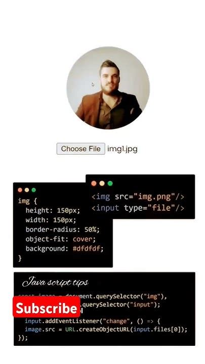 Profile Image Upload With Html Css Viralvideo Music Htmlcoding