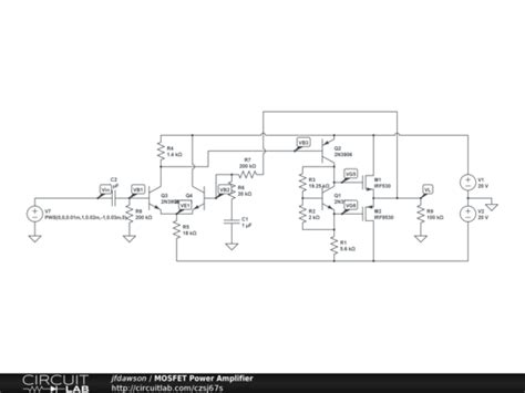 MOSFET Power Amplifier CircuitLab
