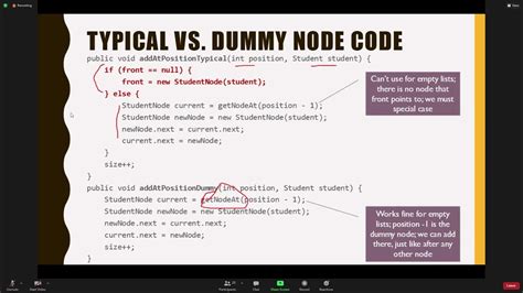 Linkedlist Dummynode Do Not Use Dummy Nodes Youtube