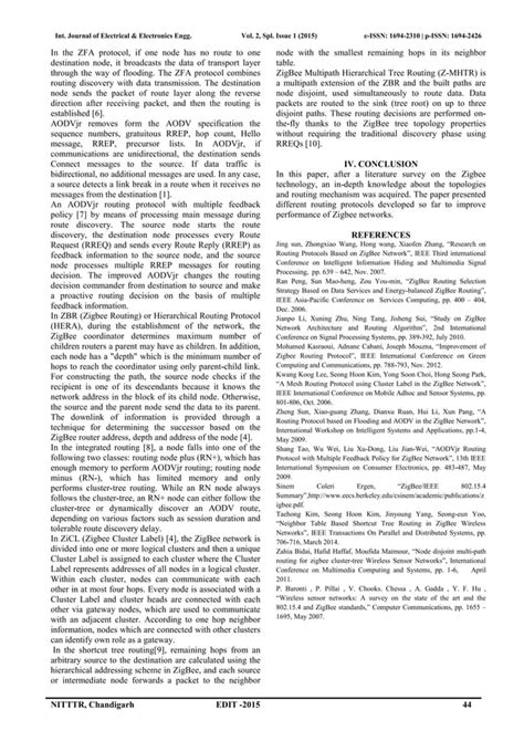 Routing Protocols In Zigbee Based Networks A Survey Pdf