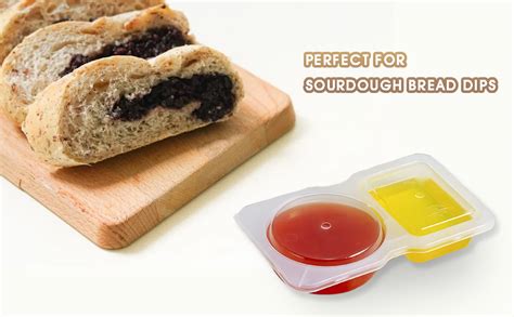 Mactano 40 Sets Condiment Container With Lid Disposable