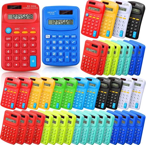 Chumia 50 Pieces Pocket Calculator Bulk Basic Calculator