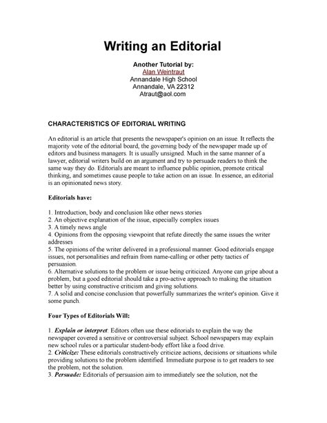 Ed Write Editorial Writing Writing An Editorial Another Tutorial By