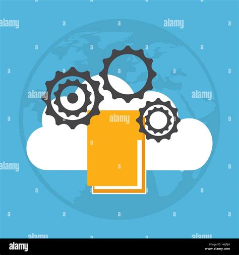 cloud computing data storage vector illustration design stock vector