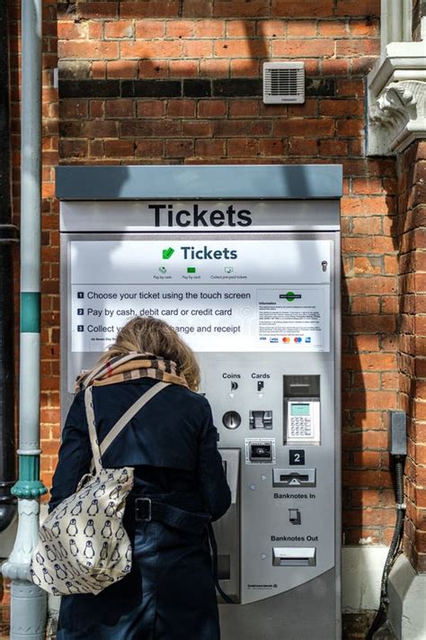 Woman Alone Buying Ticket At Railway Station Editorial Photo Image Of Technology Station