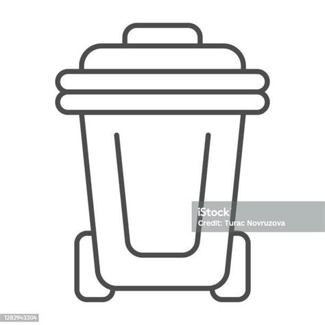 플라스틱 쓰레기는 얇은 라인 아이콘 청소 서비스 개념 흰색 배경에 플라스틱 먼지 통 기호 재활용 쓰레기는 모바일 개념 웹 디자인을위한 윤곽 스타일아이콘 수 있습니다 벡터