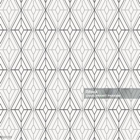 Geometric Vector Pattern Repeating Linear Diamond Shape With Oval Shape