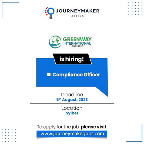 Sumit Karmakar On Linkedin Job Vacancy 🔵 Greenway International Is Hiring ️ Compliance Officer