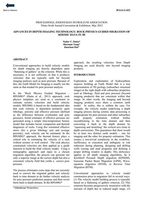Solution Advances In Depth Imaging Technology Rock Physics Guided Migration Of Seismic Data In