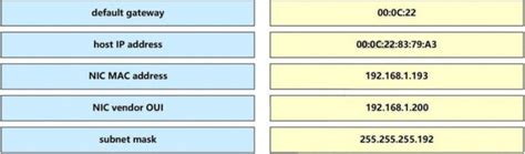 Refer To The Exhibit Drag And Drop The Networking Parameters From The