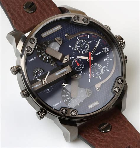 Diesel DZ7314 Mr. Daddy 2.0 Leather Brown/Navy | Watches.com