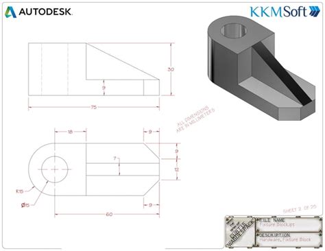 autodesk inventor practice part drawings ppt
