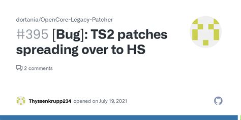 Bug Ts Patches Spreading Over To Hs Issue Dortania