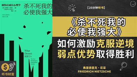 《杀不死我的必使我强大》激励克服逆境，变弱点为优势，取得胜利。 探讨了在逆境中成长和发展的主题，强调了逆境如何塑造我们的性格。它鼓励读者积极