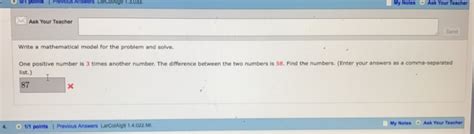 Solved Write A Mathematical Model For The Problem And Solve Chegg