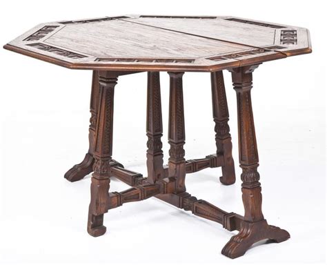 Sold Price Van Sciver Jacobean Revival Drop Leaf Card Table February 6 0117 1000 Am Est