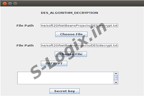 source code for encrypt and decrypt data using des in java s logix