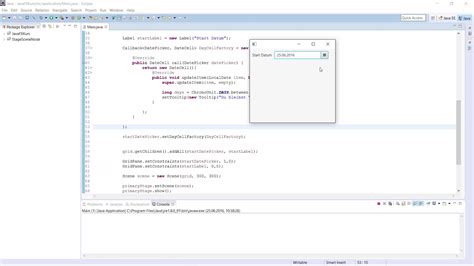 Implementierung Eines Datepickers In Javafx