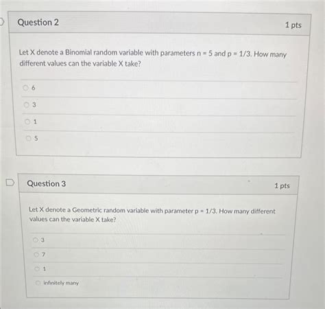 Solved Let X Denote A Binomial Random Variable With