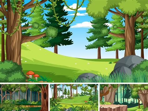 Grass Tree Vector Art Icons And Graphics For Free Download