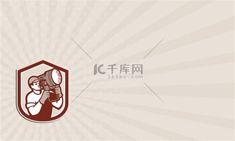 名片电气照明技术员携带聚光灯罩高清摄影大图 千库网