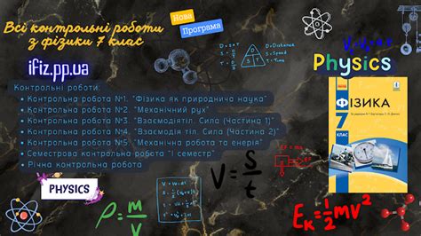 ВЧИТЕЛЮ ІНФОРМАТИКИ ТА ФІЗИКИ Контрольні роботи з фізики 7 клас 2023 рік