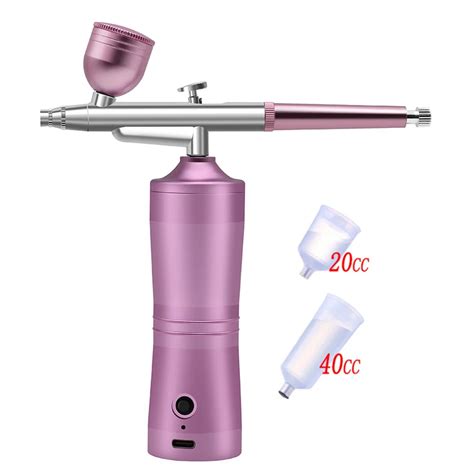 미니 에어 컴프레서 키트 에어 브러시 페인트 스프레이 건 네일 아트 문신 공예 케이크 나노 안개 미스트 분무기 Aliexpress