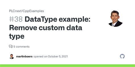 Datatype Example Remove Custom Data Type · Issue 38 · Plcnextcppexamples · Github